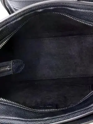 Celine Grainy Leather Nano Luggage Crossbody Bag - Black