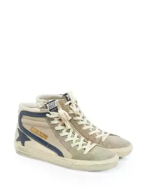 GOLDEN GOOSE Slide Distressed High-top Sneakers