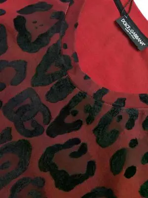 Dolce & Gabbana Leopard-print Textured-finish Tank Top