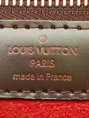 LOUIS VUITTON Damier Ebene Canvas Bergamo Mm Tote Bag
