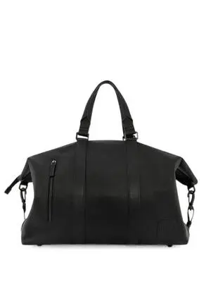 Armani Exchange Grained Texture Holdall - Black