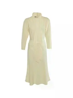 Miu Miu Neck-tie Midi Dress