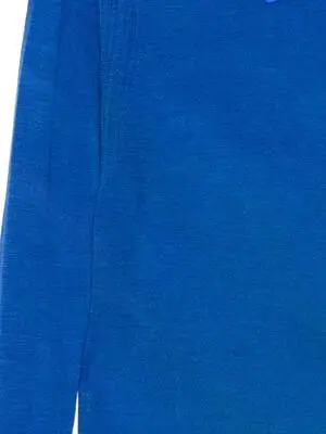 Nike Logo Embroidered Ribbed Crew Neck Sweater - Blue