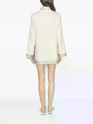 Tory Burch Embellished Linen Tunic - Neutrals