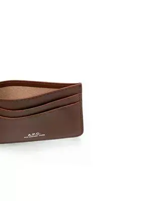 A.p.c. Logo-print Leather Cardholder