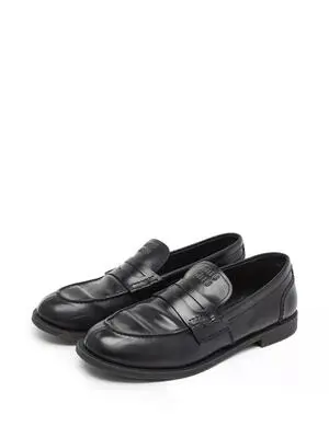 Miu Miu Embossed Logo Leather Loafers