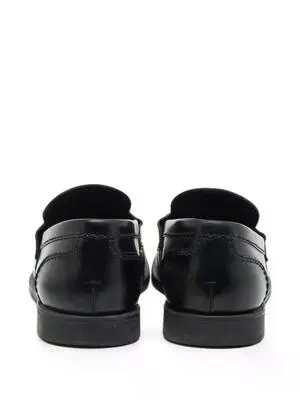 Miu Miu Embossed Logo Leather Loafers