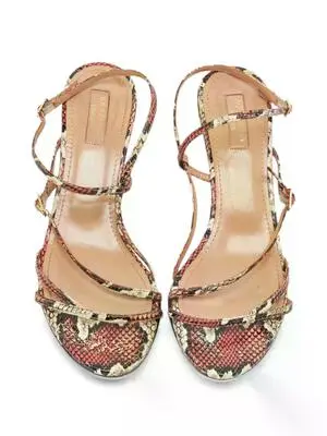 AQUAZZURA Python-embossed Leather Sandals
