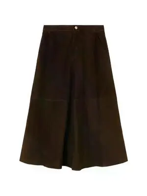 RETORI Retro Suede Midi Skirt