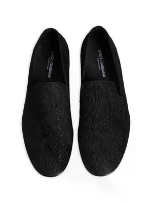 Dolce & Gabbana Floral Jacquard Loafers