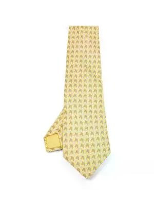 Hermès Silk Horse Heads Print Tie