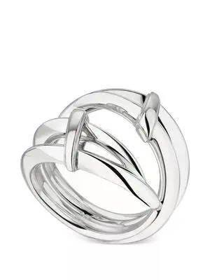 SHAUN LEANE Sabre Deco Twist Ring In Sterling - Silver