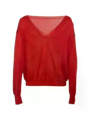 Valentino Garavani Vlogo Fine Knit Boat Neck Sweater