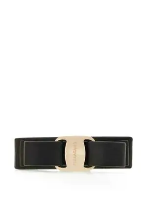 FERRAGAMO Double Vara Bow Hair Clip - Black