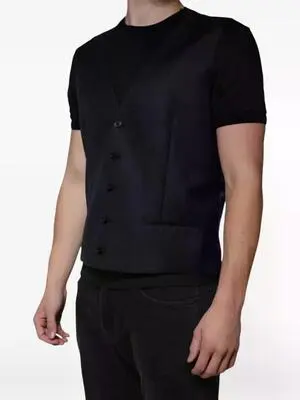 Dolce & Gabbana Textured Pattern V-neck Waistcoat