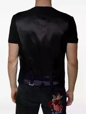 Dolce & Gabbana Textured Pattern V-neck Waistcoat