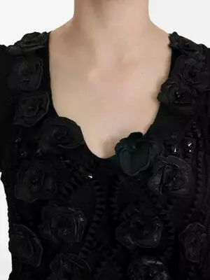 John Richmond Floral Appliqué Lace Mini Dress