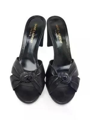 Saint Laurent Bianca Leather Heeled Sandals
