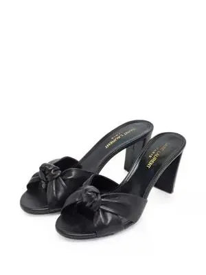 Saint Laurent Bianca Leather Heeled Sandals