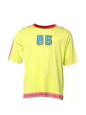 Dolce & Gabbana Logo-tape Embroidered T-shirt - Yellow
