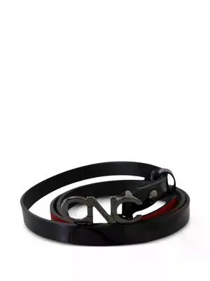 Costume National Logo-buckle Leather Belt