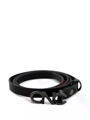 Costume National Logo-buckle Leather Belt