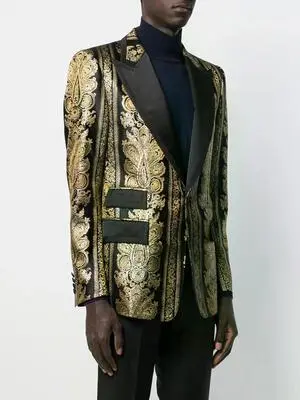Dolce & Gabbana Jacquard Casino Tuxedo Jacket