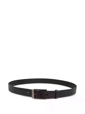 Dolce & Gabbana Leather Logo Buckle Belt - Black