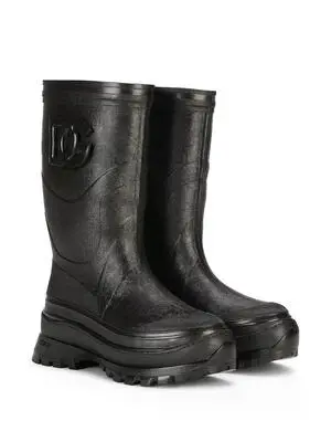 Dolce & Gabbana Embossed Logo Boots
