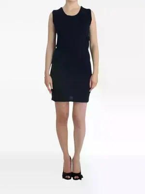 John Galliano Sleeveless Mini Dress With Scallop Trim