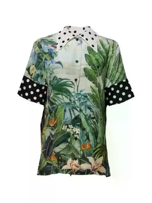 Dolce & Gabbana Floral Print Silk Shirt