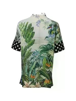 Dolce & Gabbana Floral Print Silk Shirt