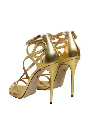 Dolce & Gabbana Keira Strappy Sandals Tone Stiletto Heel