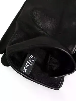 Dolce & Gabbana Crystal Embellished Leather Gloves