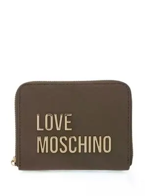 Moschino Logo Zip Wallet - Brown