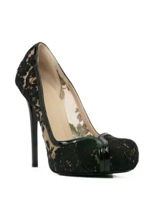 Alexander McQueen 130mm Lace Overlay Pumps