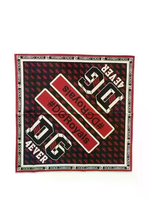 Dolce & Gabbana Dgroyals Logo-print Scarf - Black