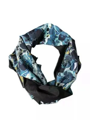 Dolce & Gabbana Marble-print Pinstriped Scarf