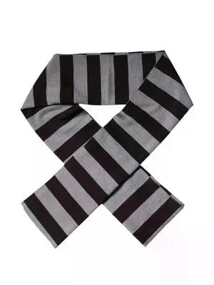 Dolce & Gabbana Striped Wool Scarf - Brown