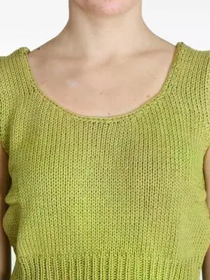 PINK MEMORIES Cropped Sleeveless Knit Top