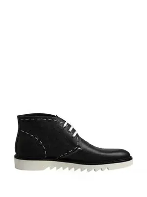 Dolce & Gabbana Stitch Detail Lug Sole Ankle Boots