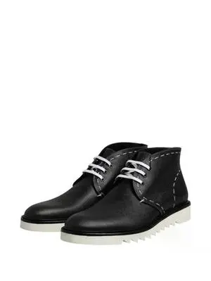Dolce & Gabbana Stitch Detail Lug Sole Ankle Boots