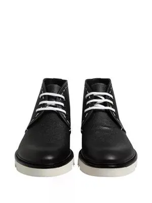 Dolce & Gabbana Stitch Detail Lug Sole Ankle Boots