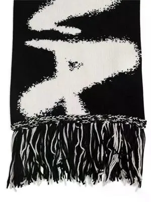 Dolce & Gabbana Logo-intarsia Fringed Scarf