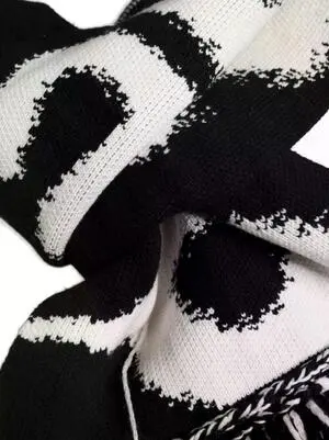 Dolce & Gabbana Logo-intarsia Fringed Scarf
