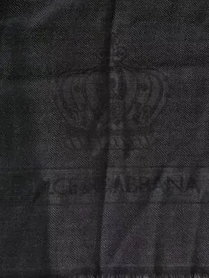 Dolce & Gabbana Herringbone-pattern Fringed Scarf