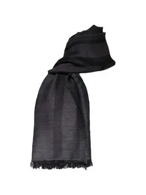 Gianfranco Ferre Logo-patterned Fringed Scarf