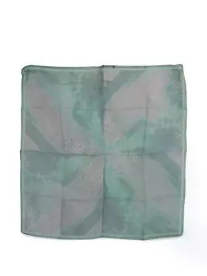 Costume National Striped Silk Scarf - Green