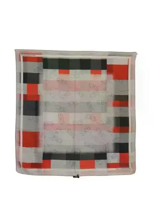 Costume National Geometric-pattern Silk Scarf - Grey