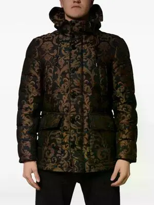 Dolce & Gabbana Floral Jacquard Quilted Hooded Jacket